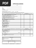 Contoh Exit Clearance | PDF