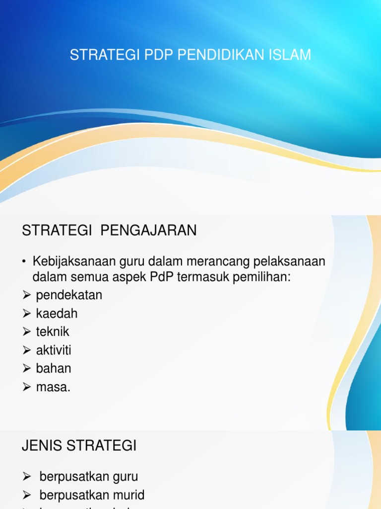 Strategi PDP Pendidikan Islam | PDF