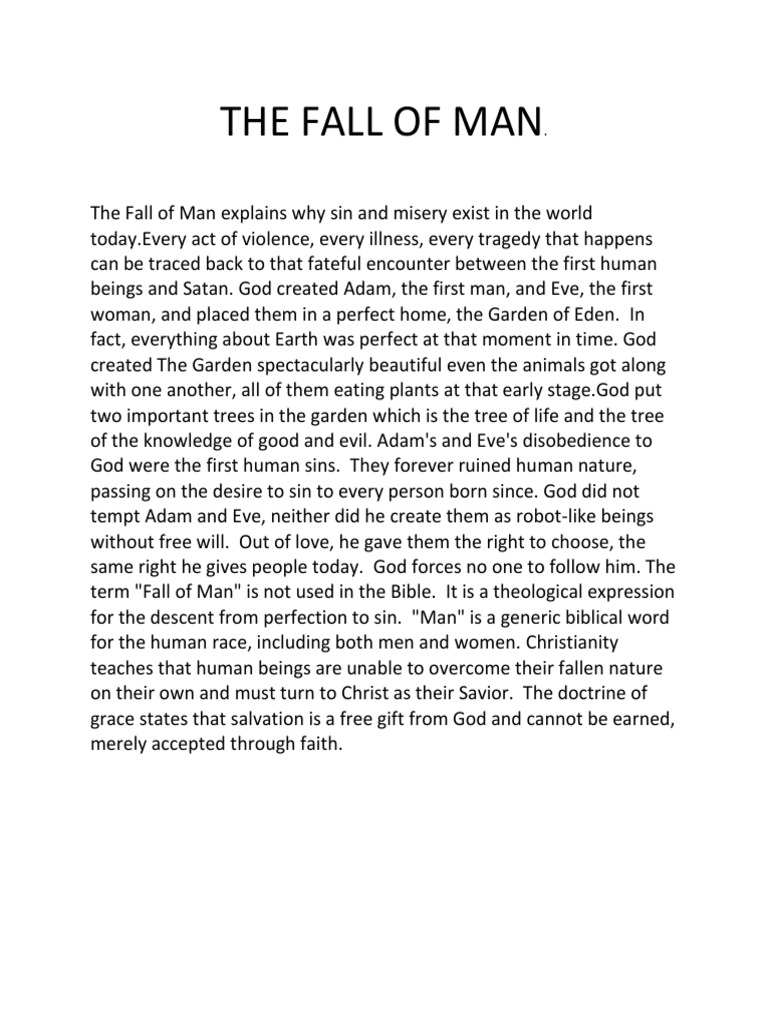 The Fall of Man | PDF