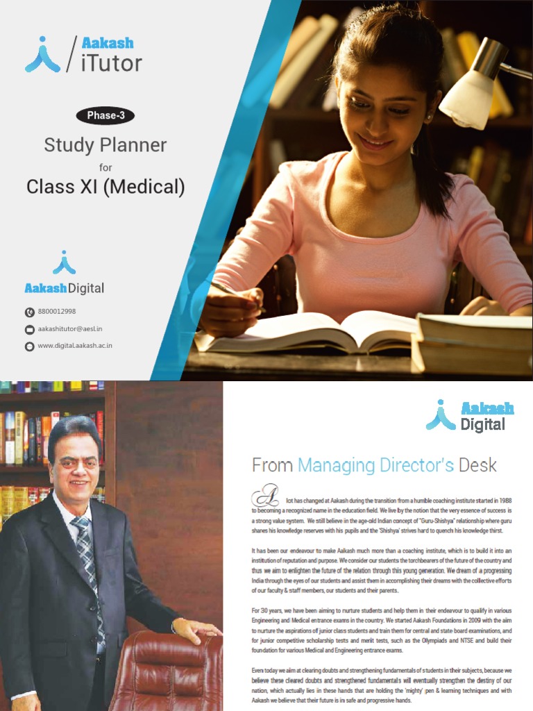 Aakash Study Planner | PDF | Chemical Bond | Gases