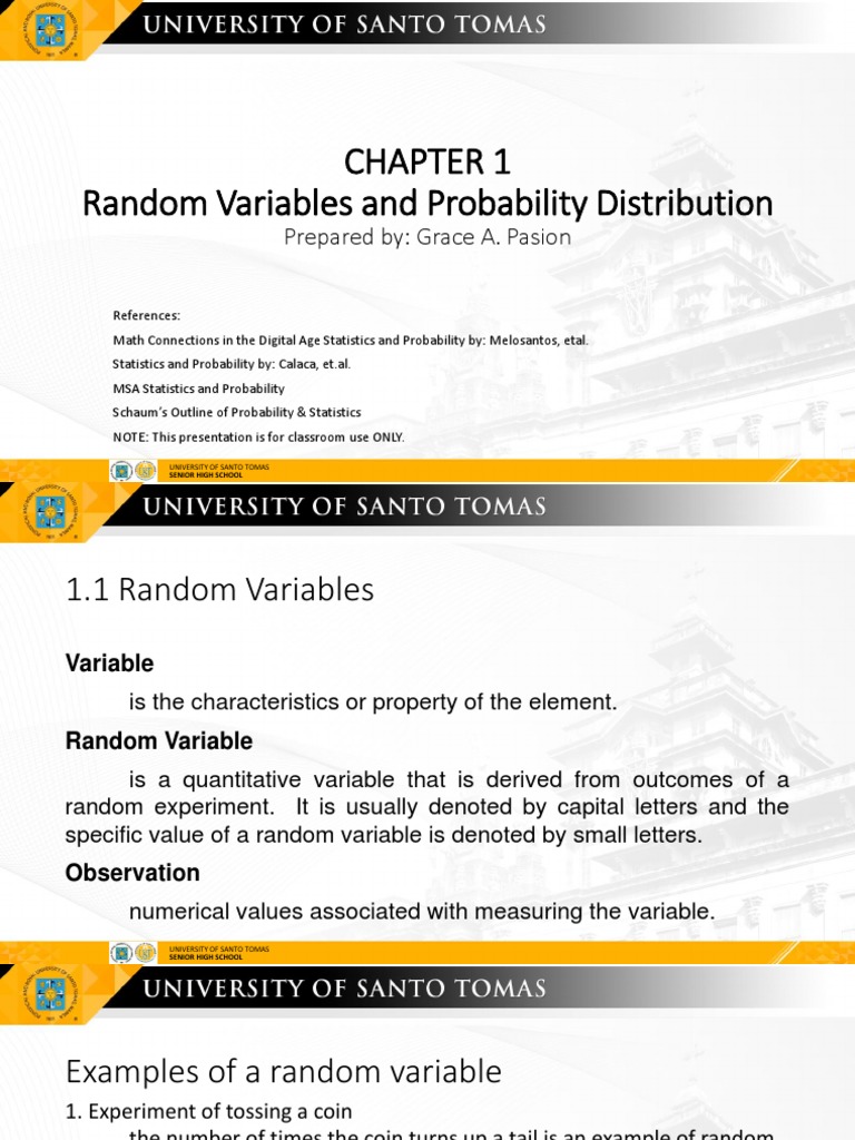 Random Variables & Probability Basics | PDF | Expected Value ...