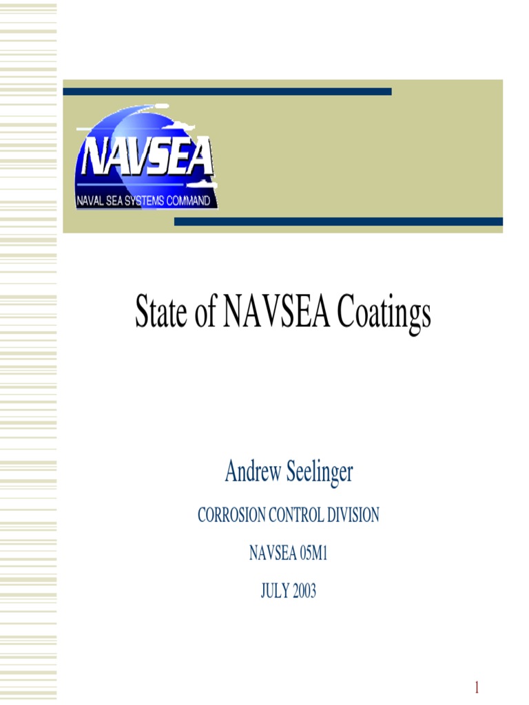 State of Naval Coatings: Standards, Technologies, and Certification ...