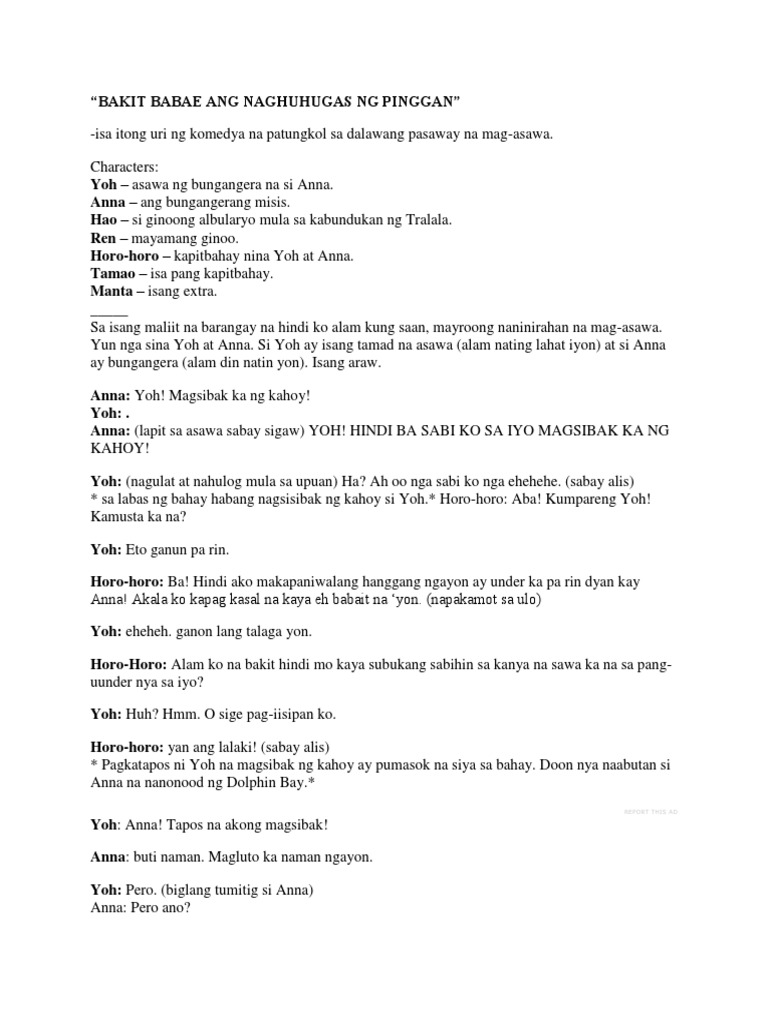Bakit Babae Ang Naghuhugas NG Pinggan | PDF