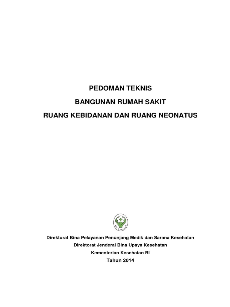 Ped Teknis Bangunan RS, Ruang Kebidanan Dan Ruang Neonatus 2014 | PDF