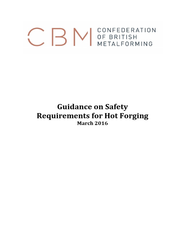 Hot Forging Safety Guidelines | PDF | Forging | Furnace