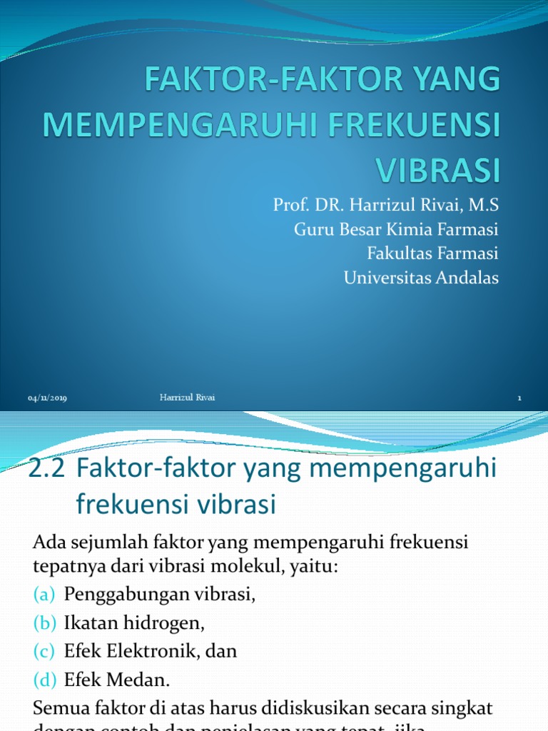 Infrared 3 Faktor-Faktor Yang Mempengaruhi Frekuensi Vibrasi | PDF ...