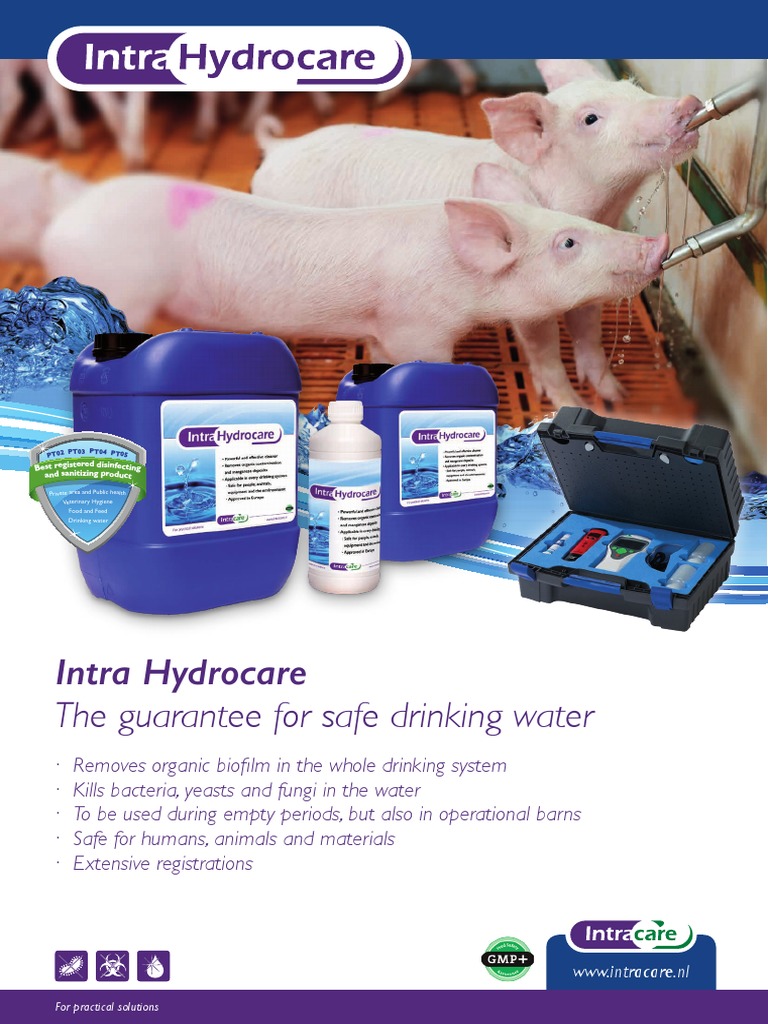 General Leaflet Intra Hydrocare Pigs English | PDF | Drinking Water ...