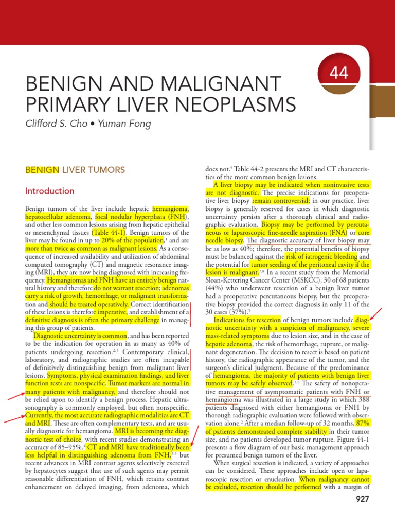 Diagnosing Benign and Malignant Primary Liver Neoplasms: A Review of ...