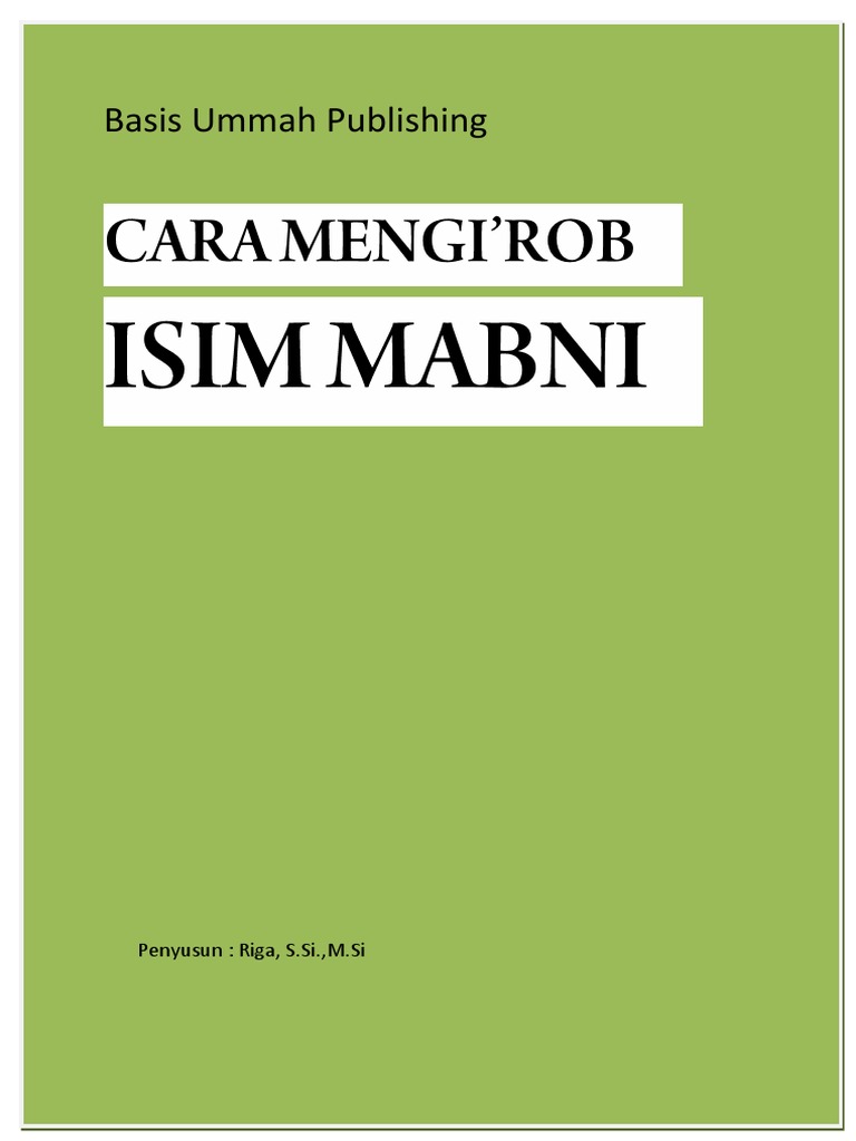 MENGI'ROB MABNI | PDF