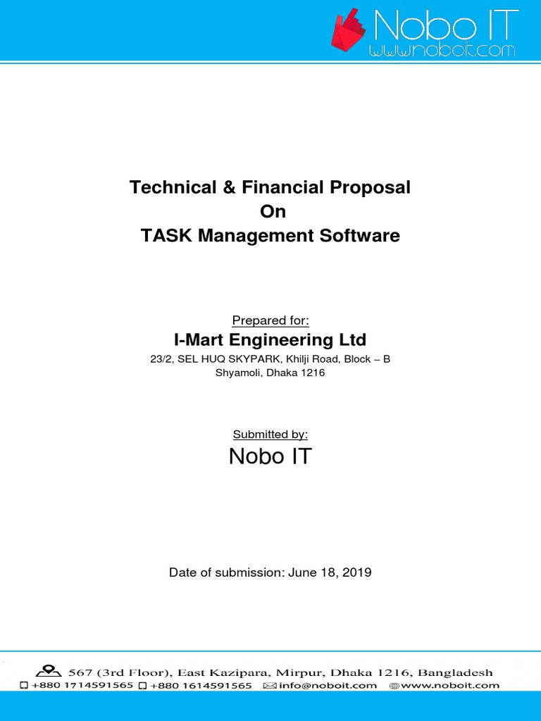 Task Management - Proposal - Nobo IT | PDF | Software | Cyberspace