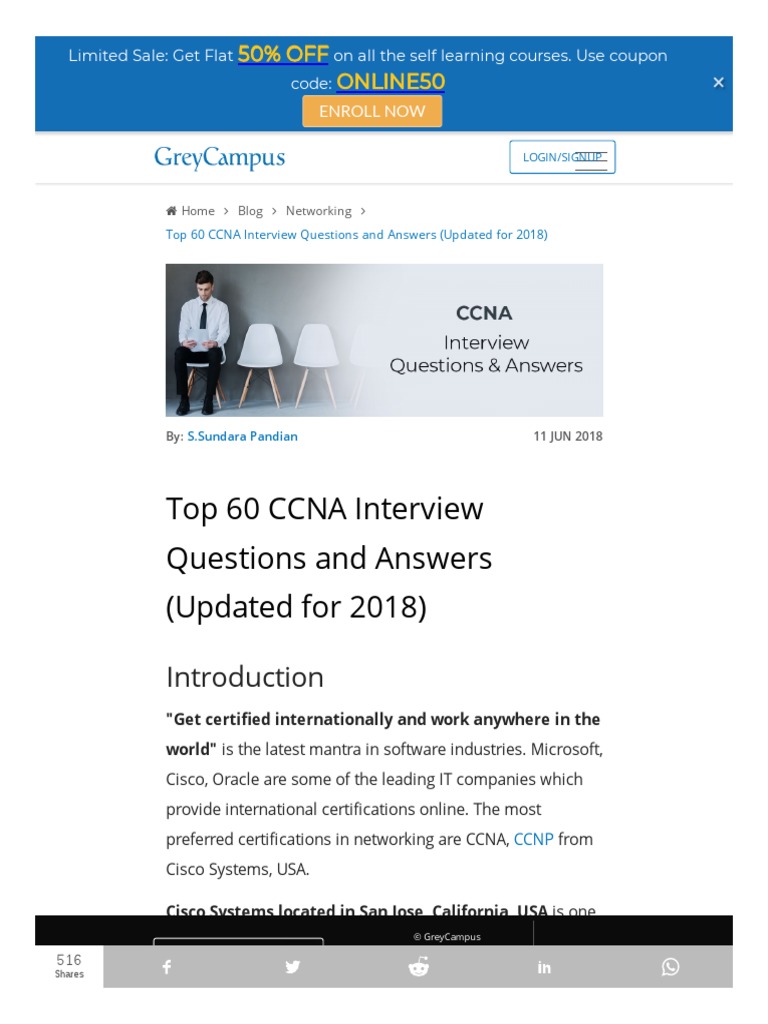Greycampus Com Blog Networking Top Ccna Interview Questions And Answers Pdf Network