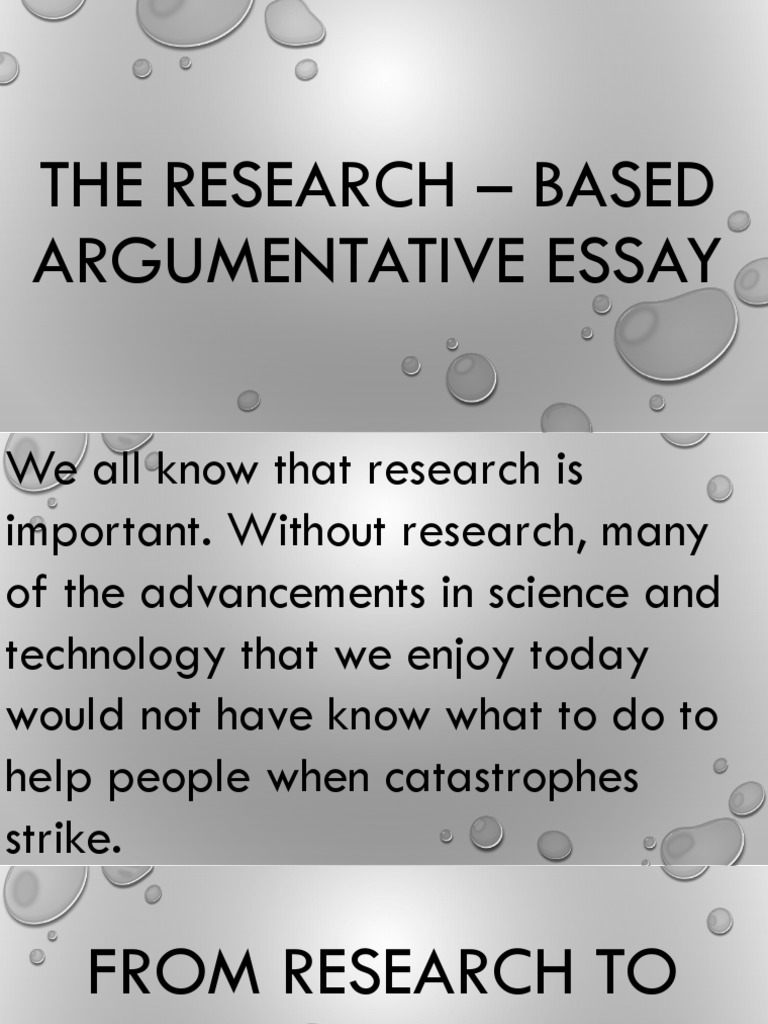 The Research - Based Argumentative Essay | PDF | Essays | Citation