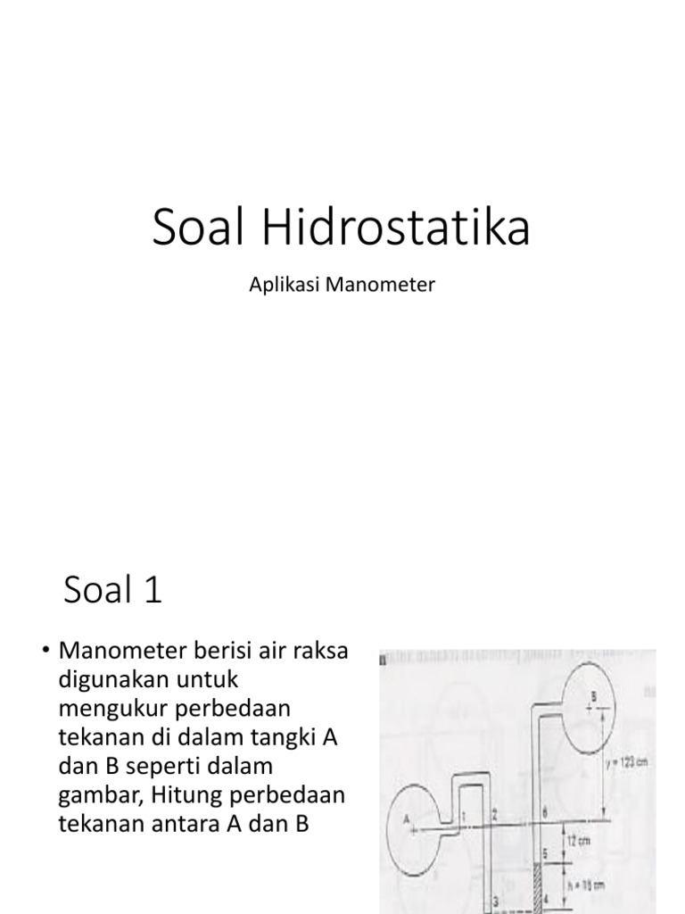 Soal Hidrostatika - Manometer | PDF