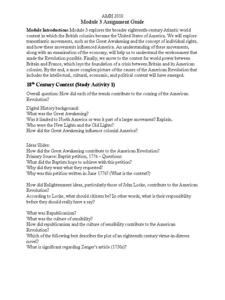 American Revolution Causes Guide | PDF | American Revolution ...