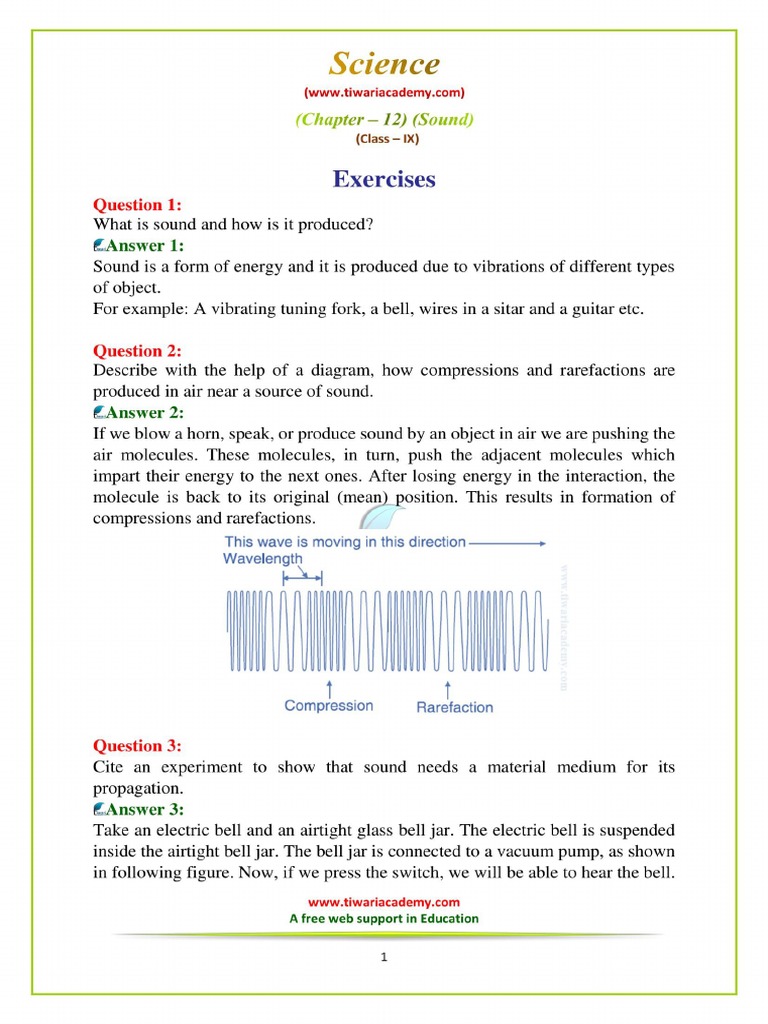 9science NcertSolutions Chapter 12 Exercises | PDF