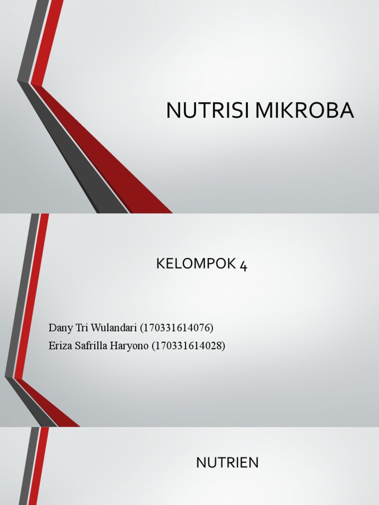 Kelompok 4 - Nutrisi Mikroba | PDF | Sains & Matematika