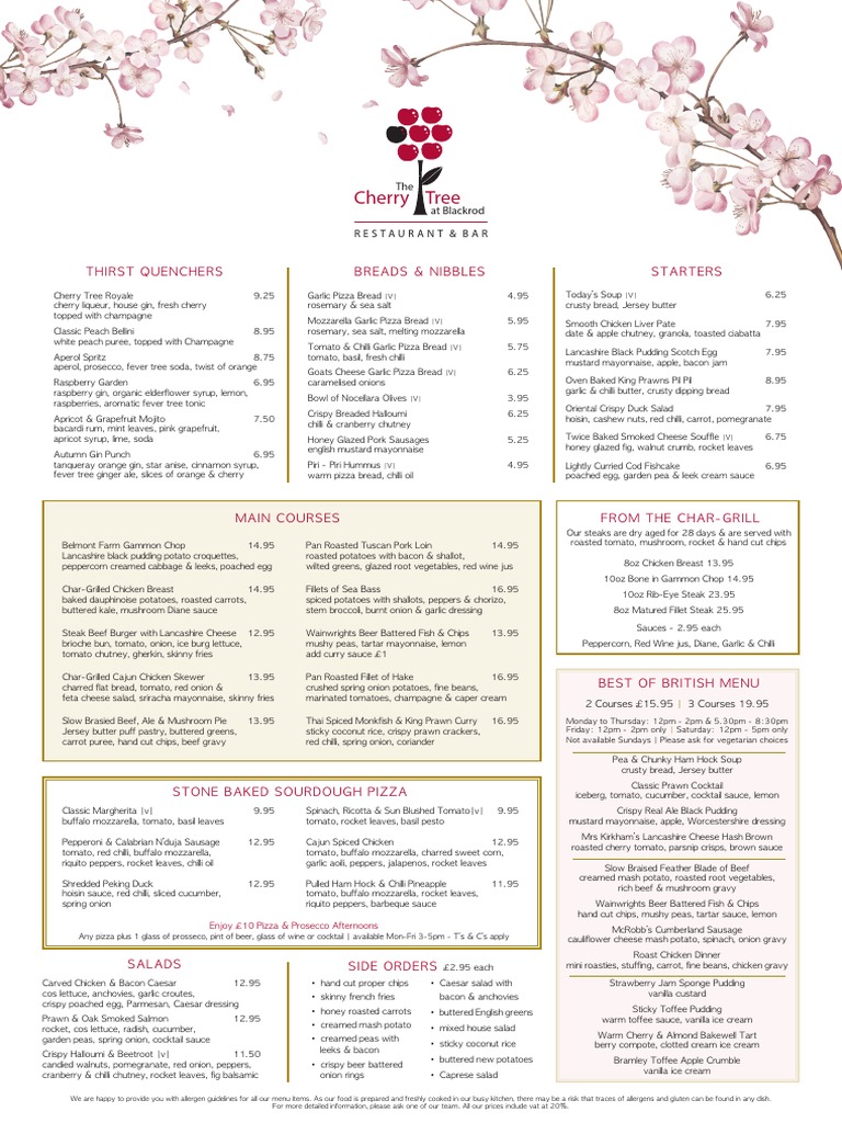 Cherry Tree Daily Menu New Nov 19 | PDF | French Fries | Salad