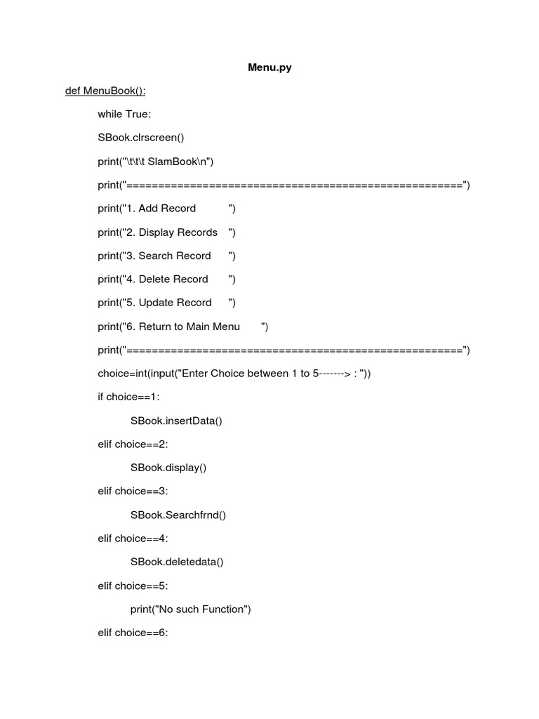 Slam Book Python Programming | PDF | Information Retrieval | Databases
