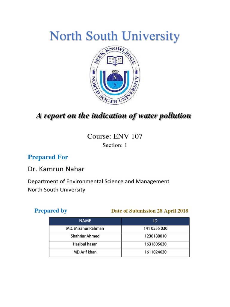 Report On Environmental Science | PDF | Water Quality | Taste