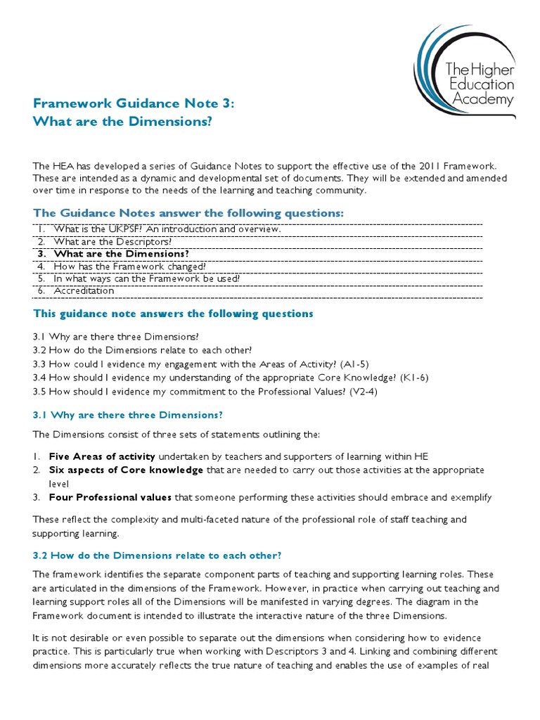 Understanding the Dimensions of HEA Framework | PDF | Curriculum | Learning