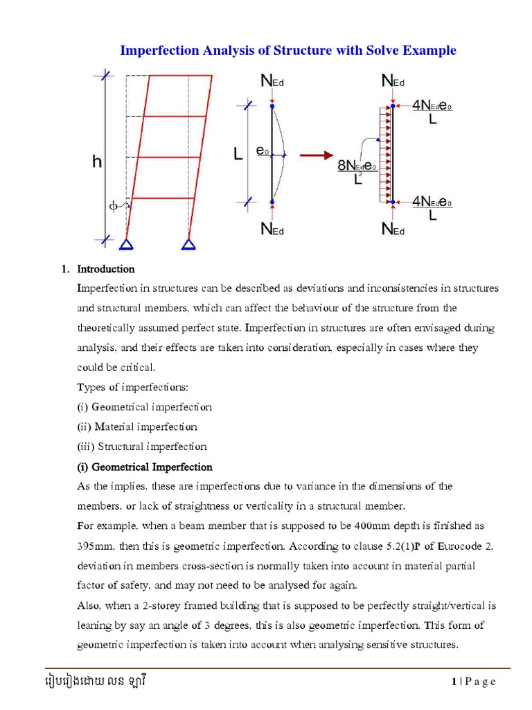 Imperfection Analysis of Structure With Solve Example | PDF | Buckling ...