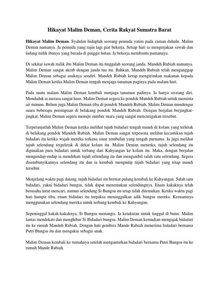 Hikayat Malim Deman | PDF