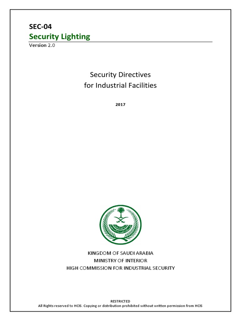 SEC - 04 - Security Lighting | PDF | Lighting | Light