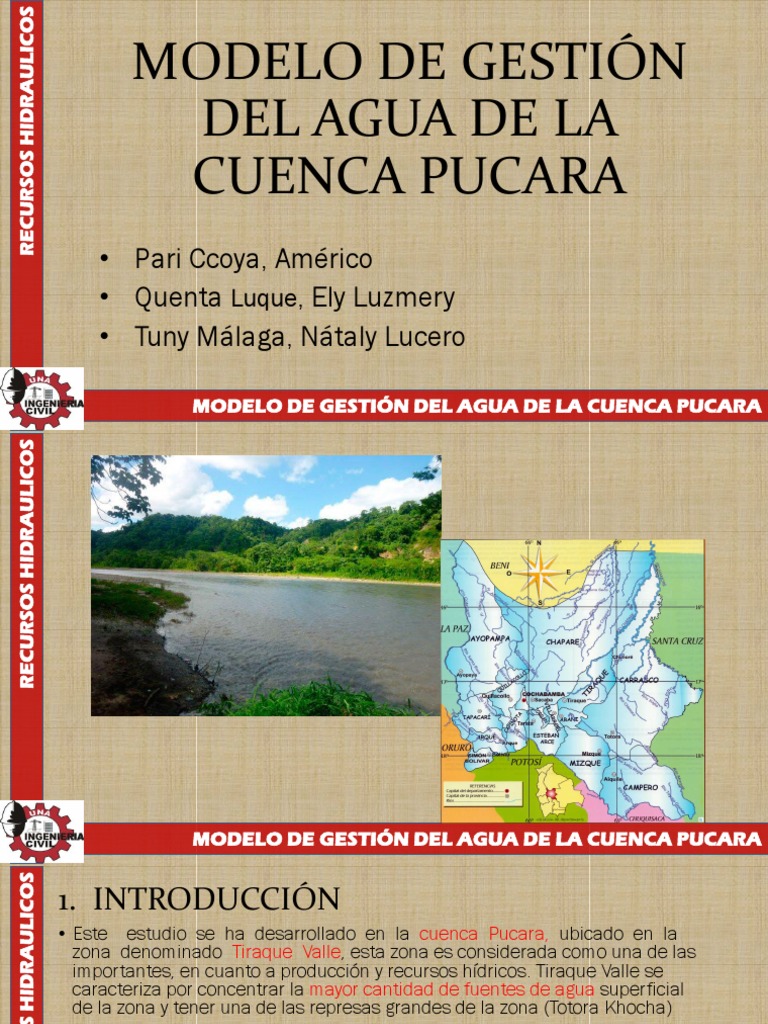 Modelo de Gestión Del Agua de La Cuenca Pucara | PDF | Riego | Cuenca de drenaje