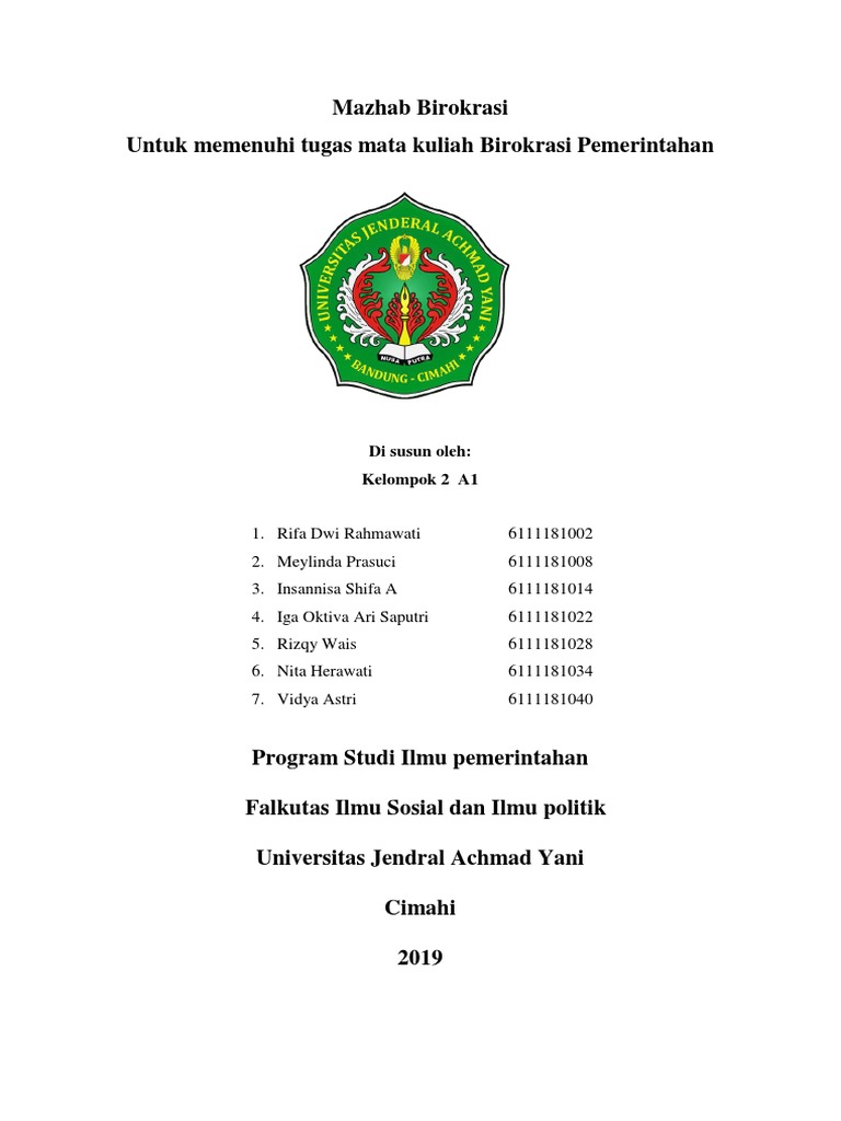 Mazhab Birokrasi dalam Administrasi Negara | PDF | Politik