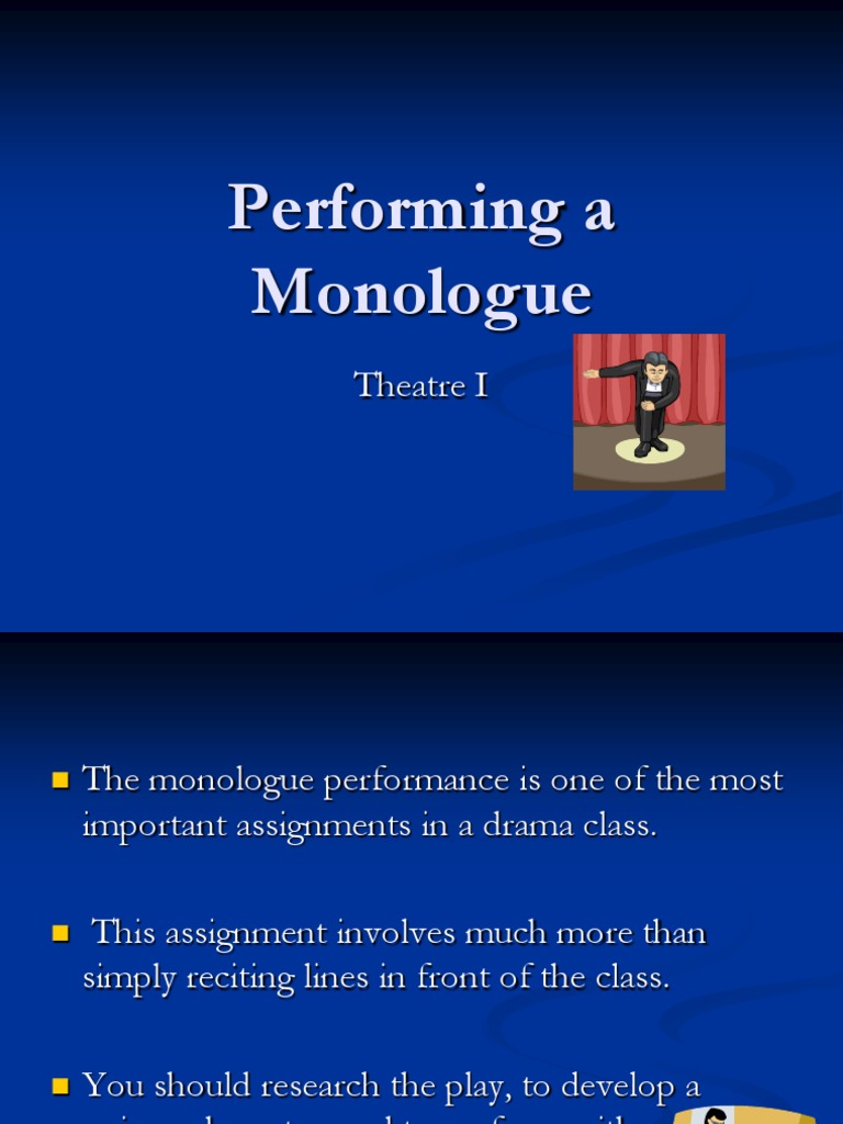 Performing A Monologue | PDF | Monologue | Actor