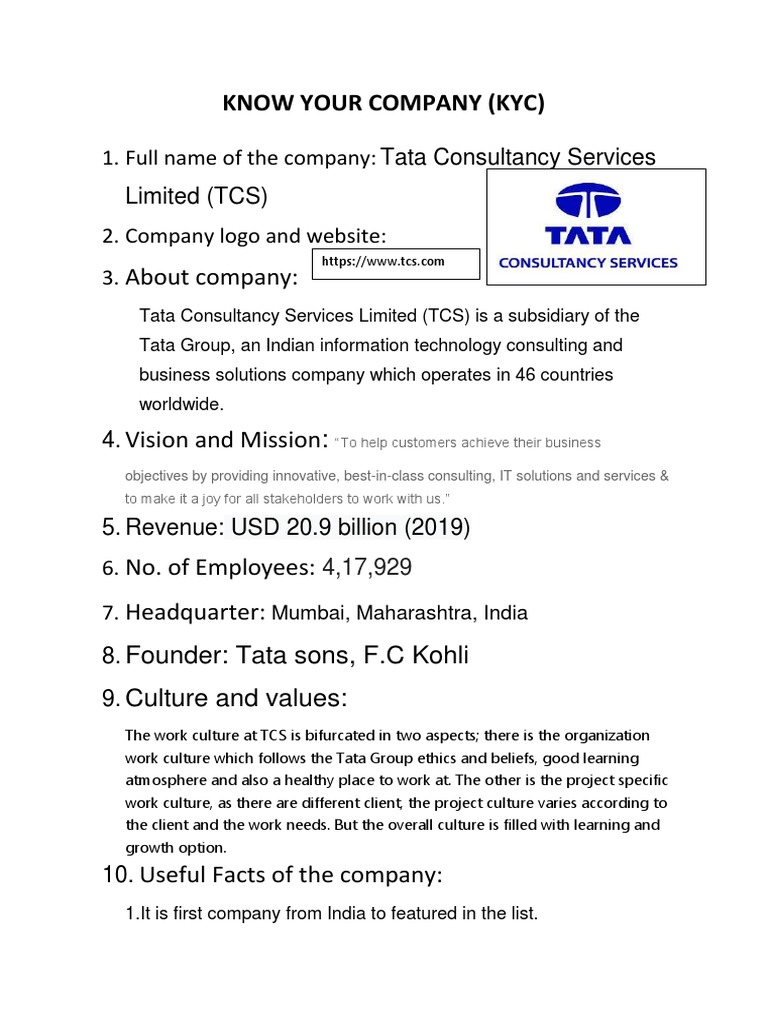 An Overview of Tata Consultancy Services (TCS): India's Leading IT ...