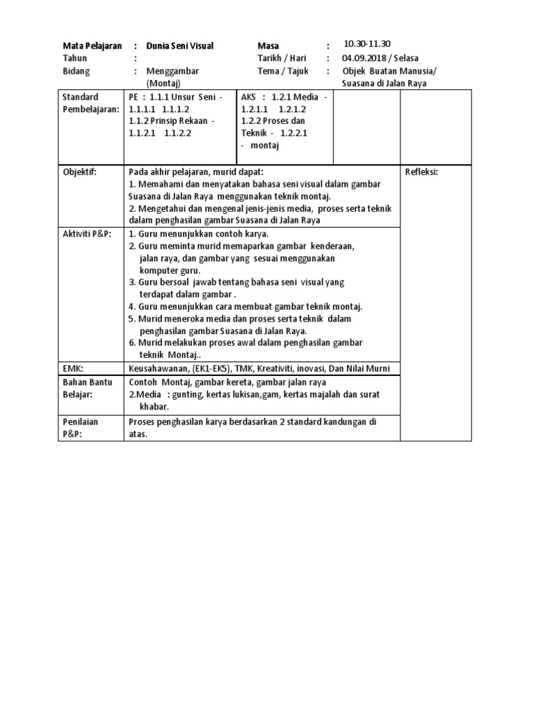 Contoh RPH | PDF | Seni | Komputer