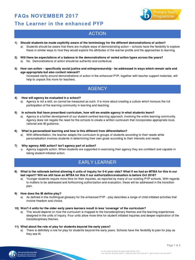 The Learner in The Enhanced PYP | PDF | Learning | Behavior Modification