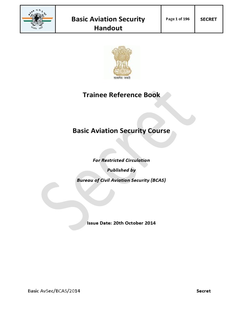 Avsec | PDF | Airport Security | Cbrn Defense