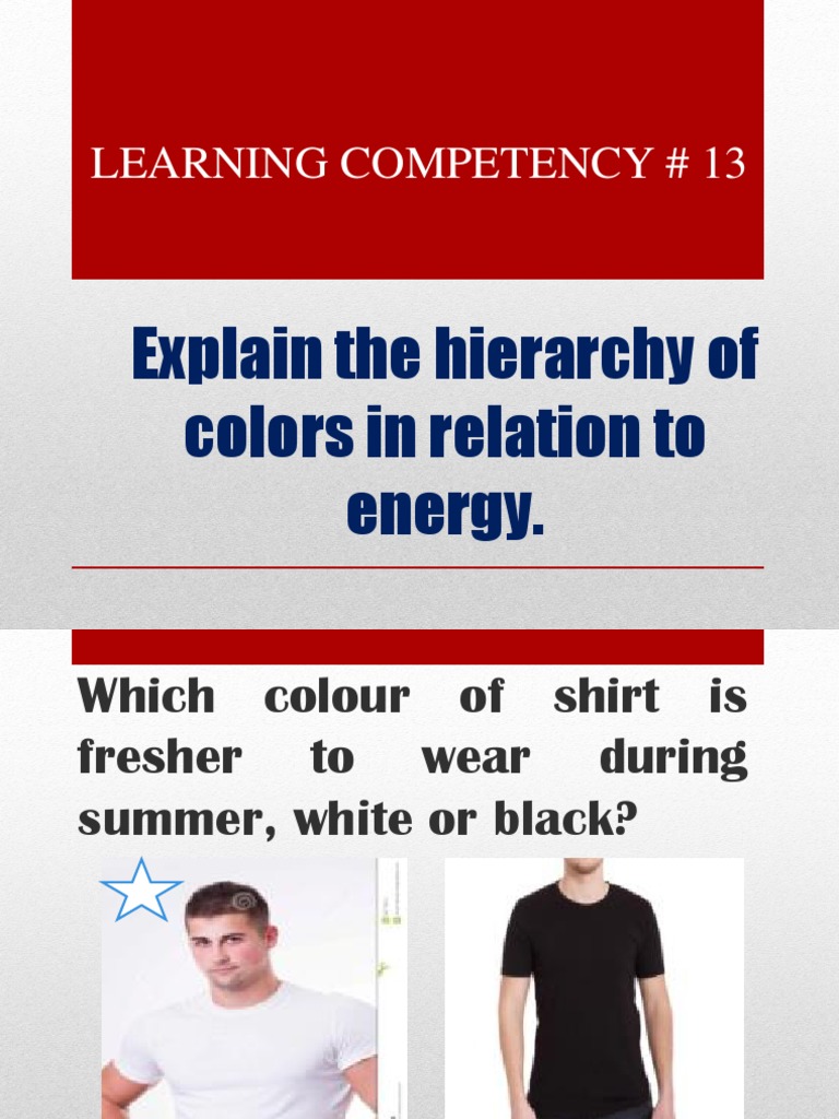 Explain The Hierarchy of Colors in Relation To Energy | PDF
