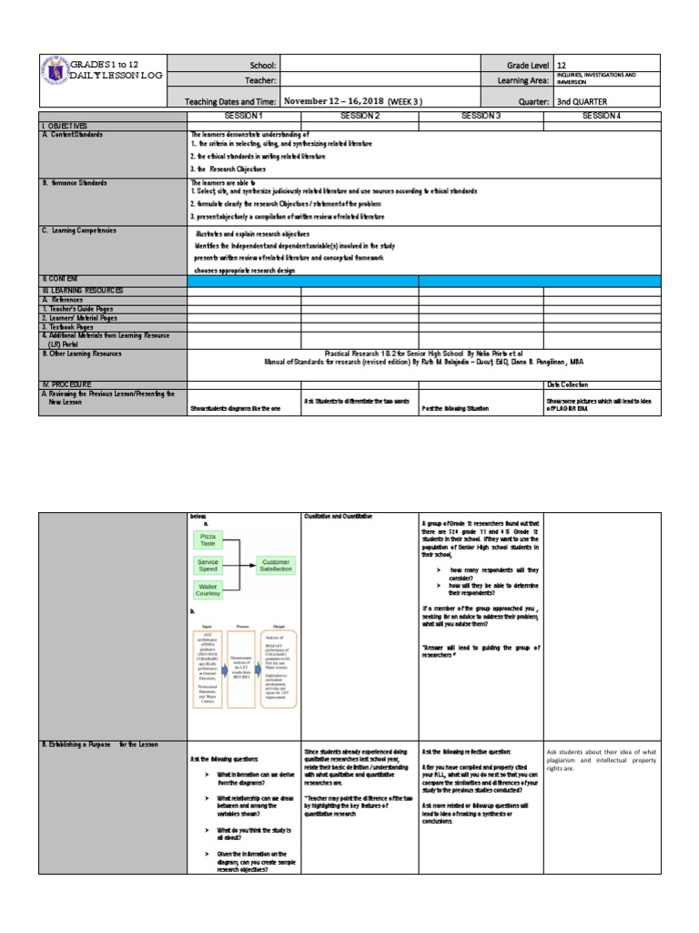 DLL I3 Week 3a | PDF | Quantitative Research | Research Design