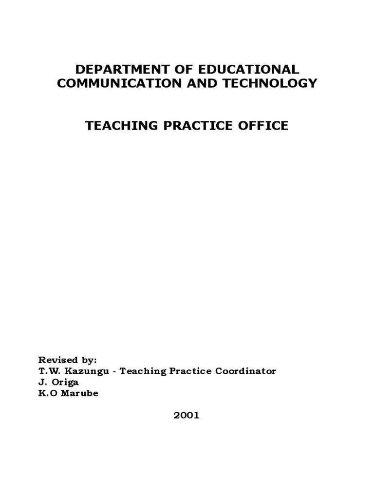 Teaching Practice Handbook PDF | PDF | Lesson Plan | Teachers