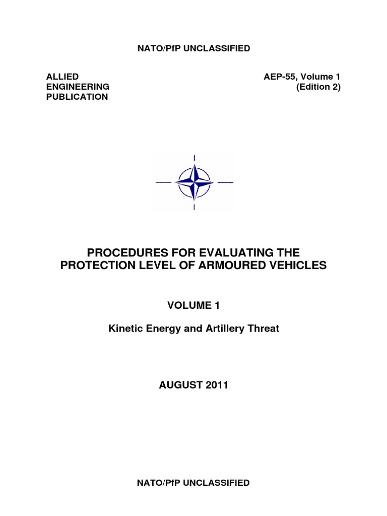 AEP-55: Armoured Vehicle Protection Evaluation | PDF | Projectiles | Nature