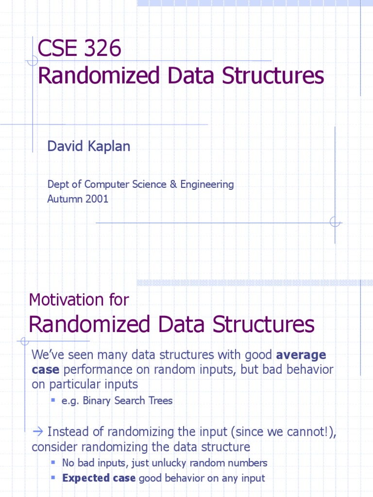 Randomized Data Structures | PDF | Algorithms And Data Structures ...