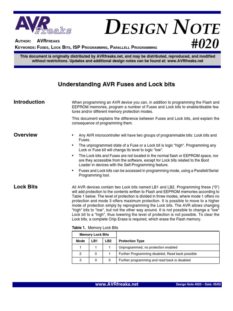 Avr Fuse Bits Pdf Booting Flash Memory