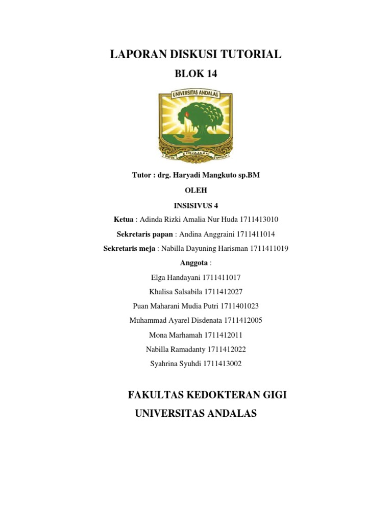 Laporan Tutor Blok 14 Modul 3 | PDF