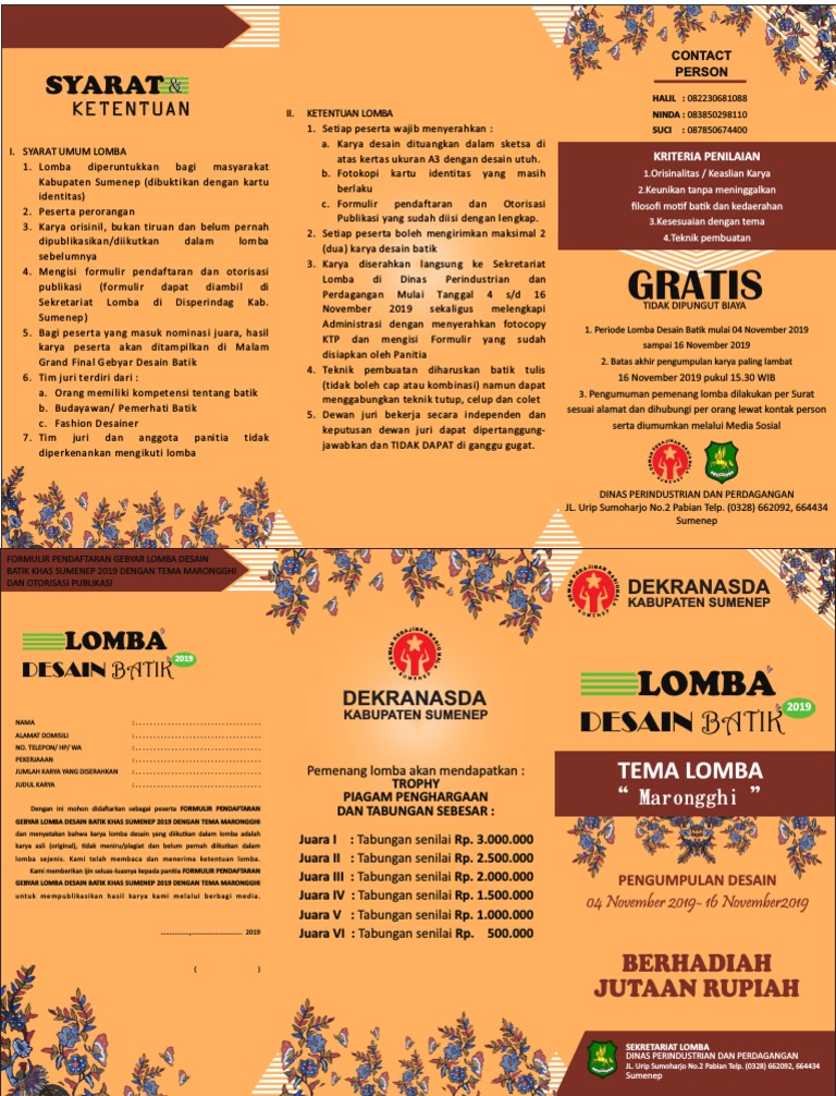 Lomba Desain Batik Sumenep 2019 | PDF