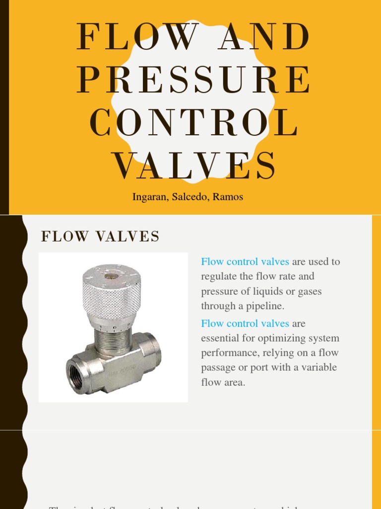 Flow vs Pressure Control Valves Explained | PDF | Valve | Hydraulics