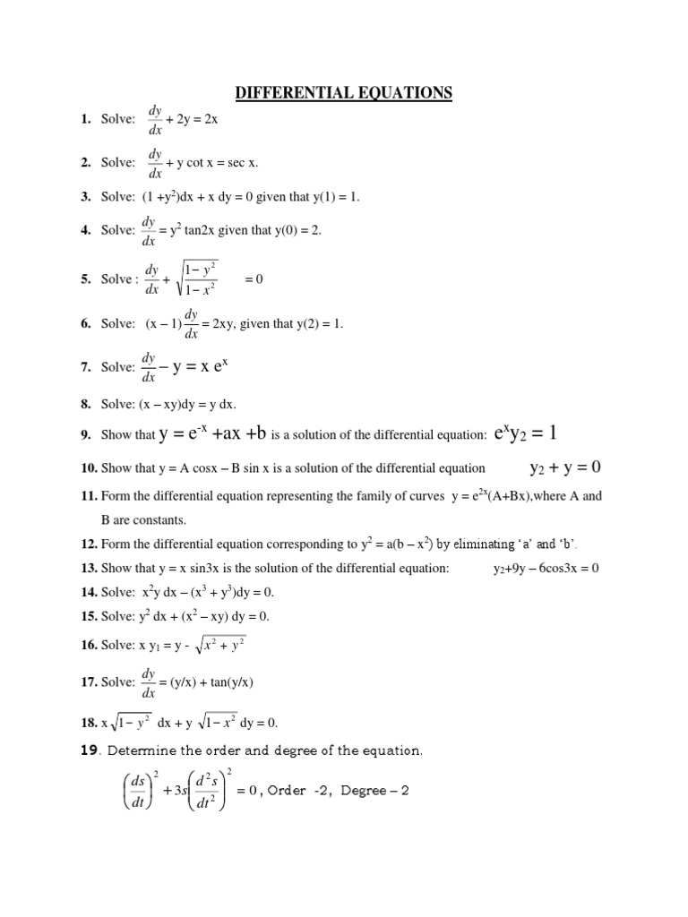 Advanced Differential Equations | PDF | Teaching Methods & Materials ...