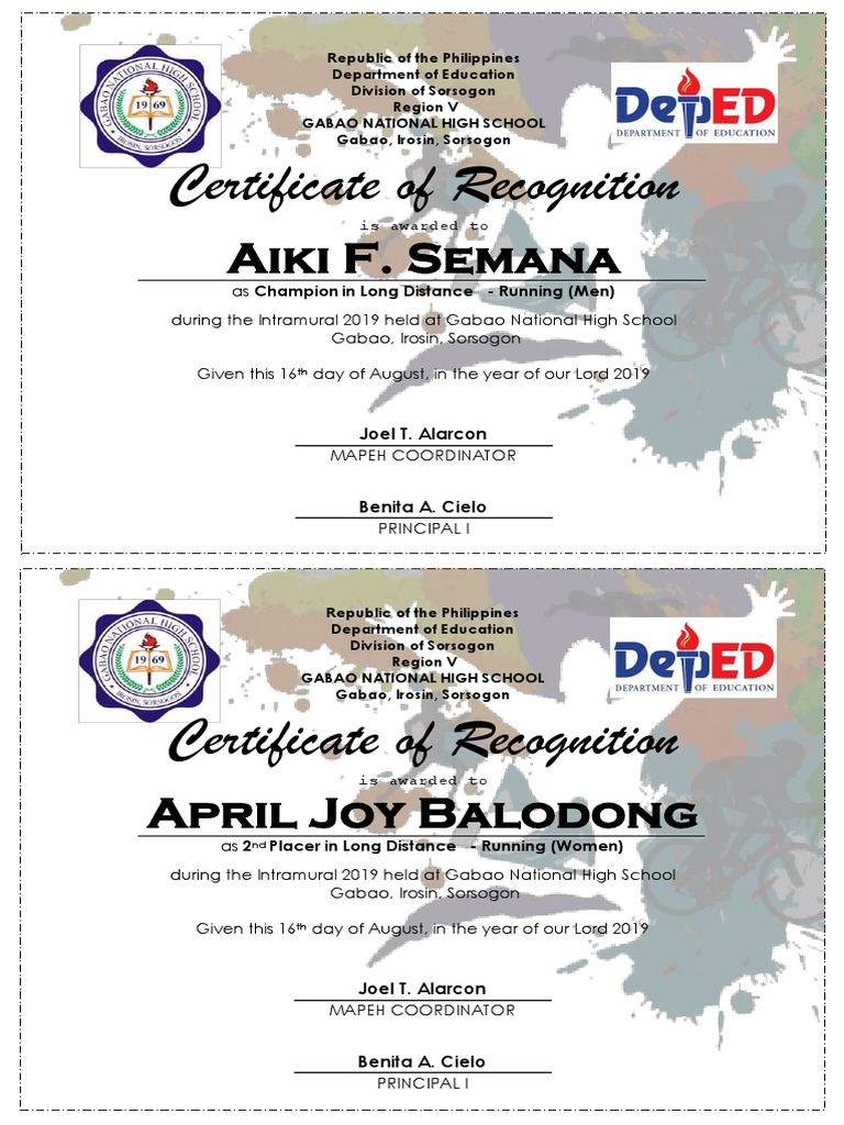 Final Cer 2019 Intrams | PDF