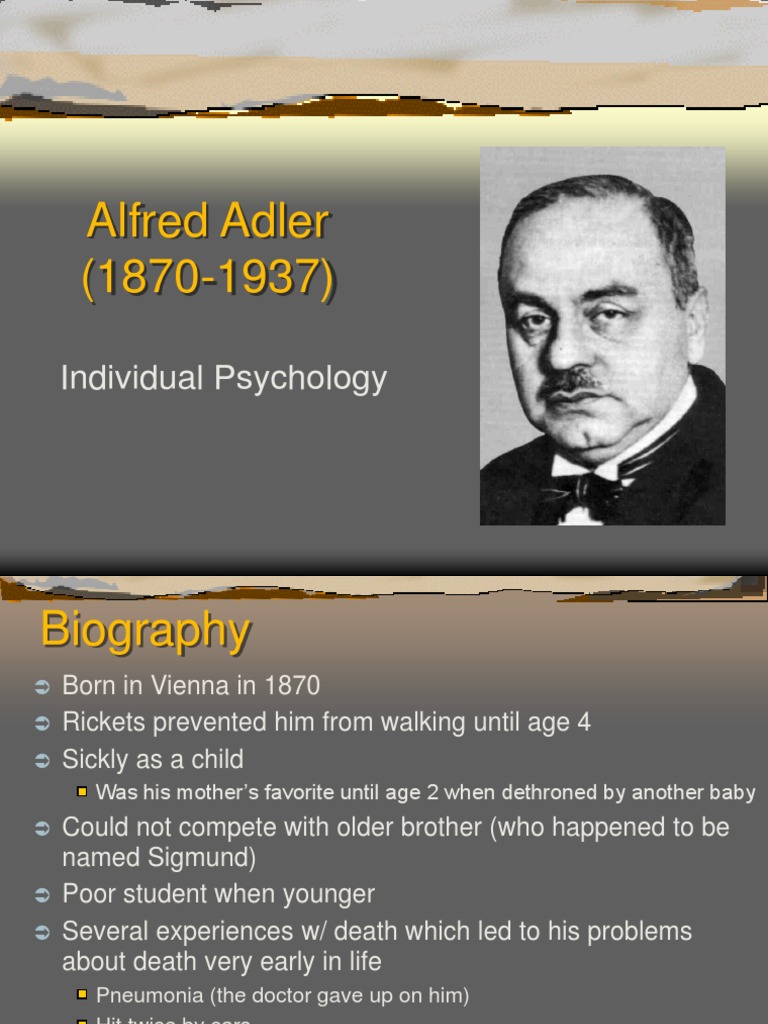 Adler With Biography | PDF | Personality Psychology | Cognition