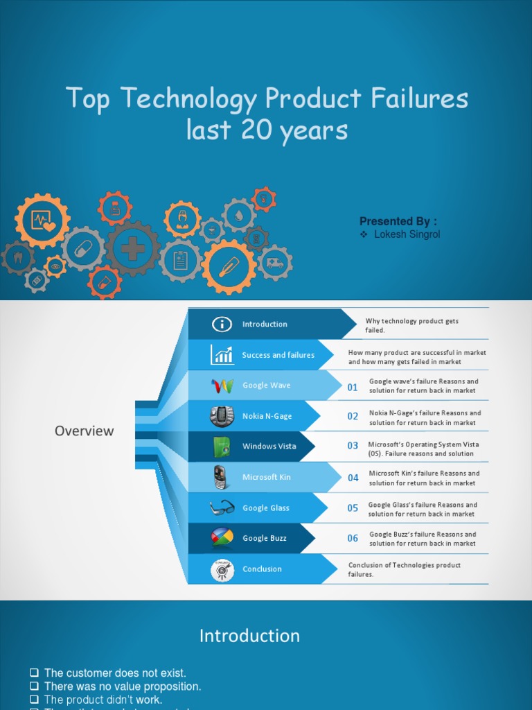 Top Technology Product Failures Last 20 Years: Presented by | PDF ...