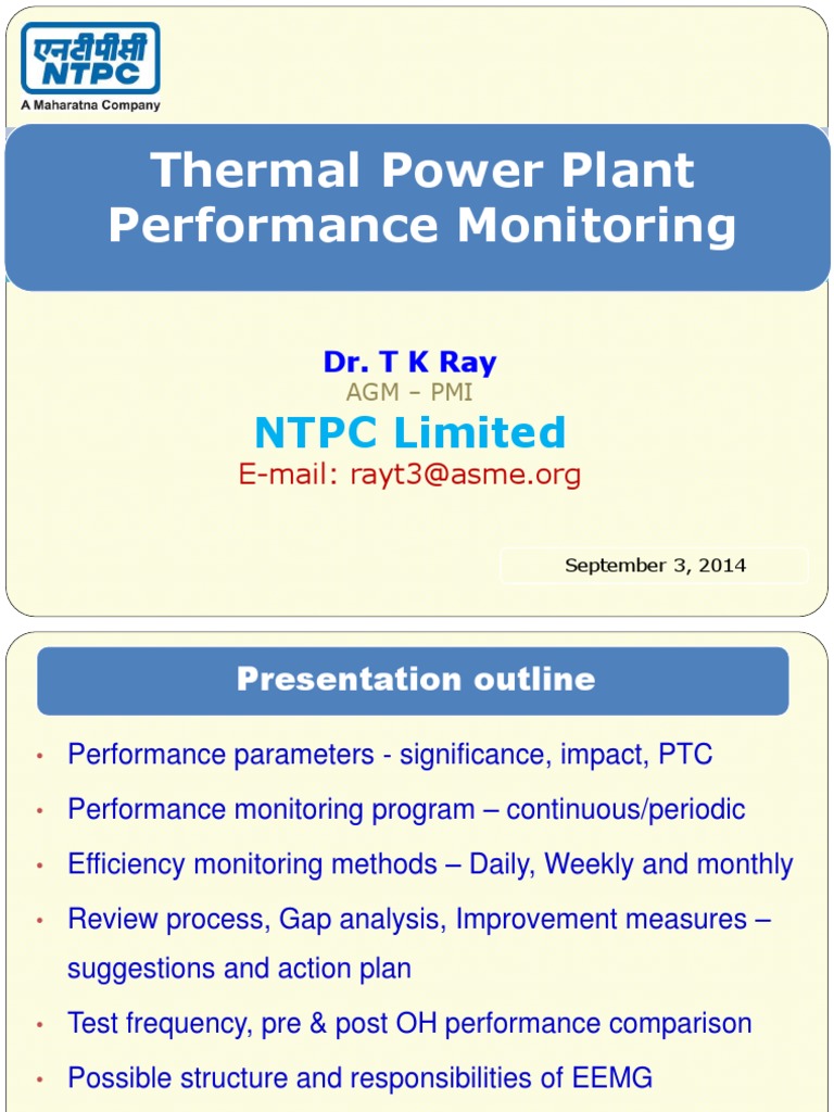 Thermal Power Plant Performance Monitoring | PDF | Boiler | Watt