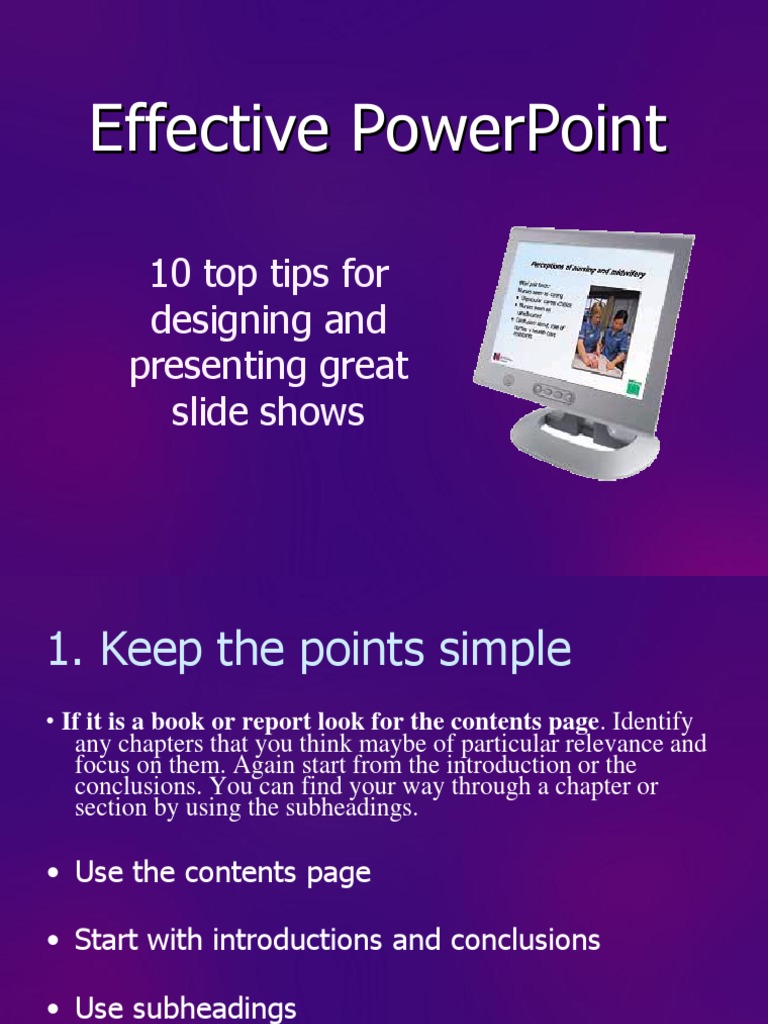 Tips For Effective Powerpoint | PDF