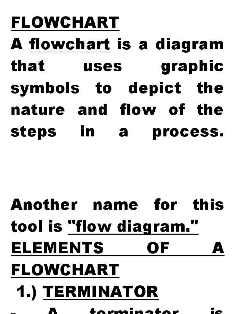 Flowchart A Flowchart Is A Diagram That Uses Graphic Symbols To Depict ...